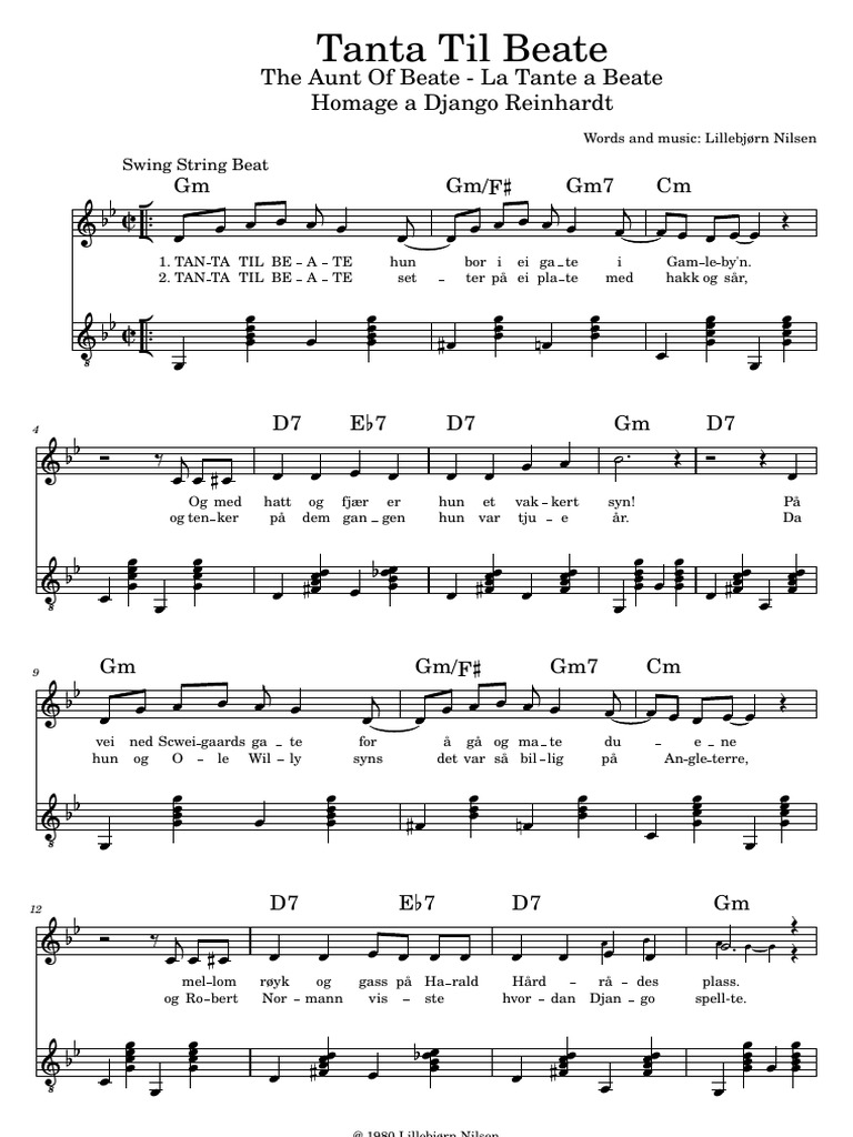 Tanta Til Beate Expanded Lillebjorn Nilsen | PDF