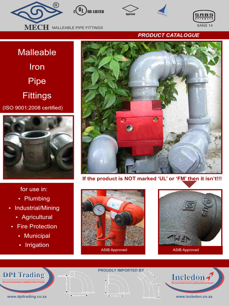 Mech Malleable Iron Fittings Catalogue | PDF | Pipe (Fluid Conveyance ...