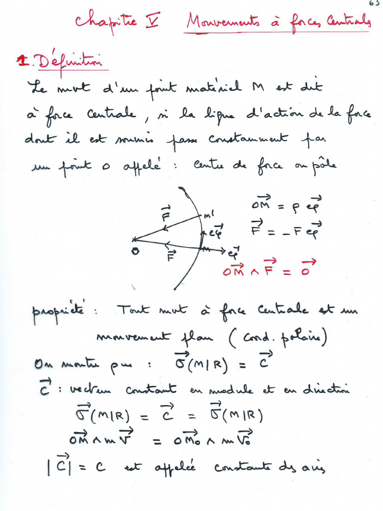Chapitre 5 - Force Centrale | PDF