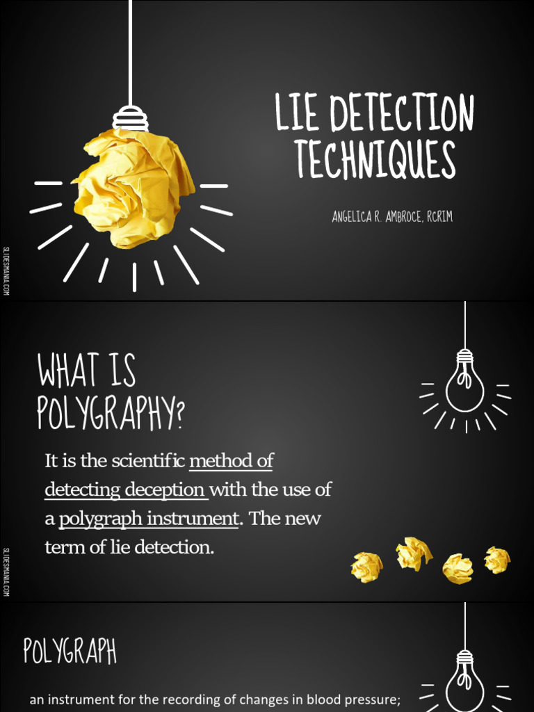 Polygraphy Introd 2.0 | PDF | Polygraph | Lie