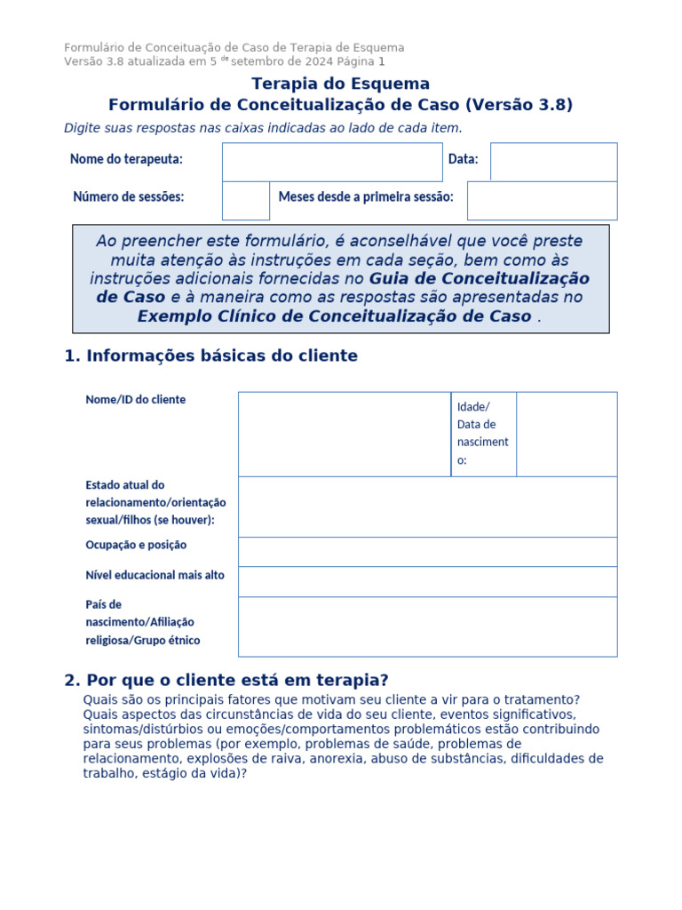 ISST CC Form - Version 3.8 (Tradução Livre) | PDF | Psicoterapia | Emoções