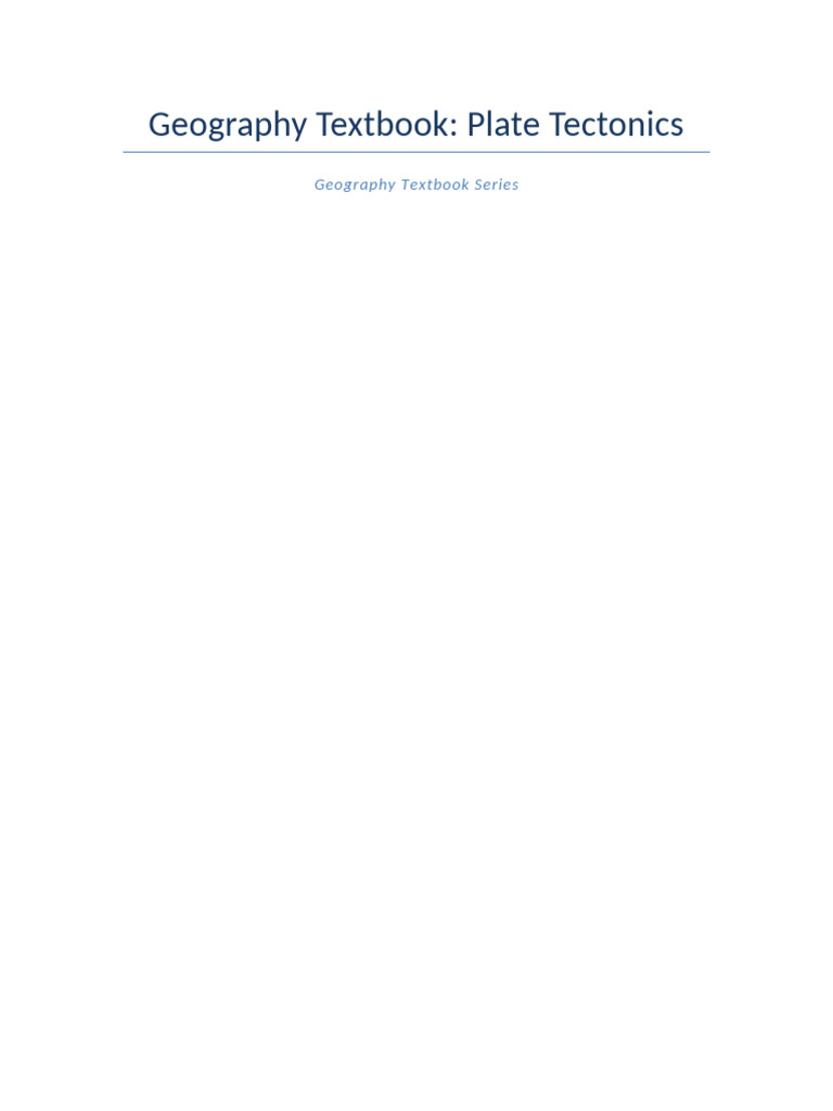 Understanding Plate Tectonics Basics | PDF