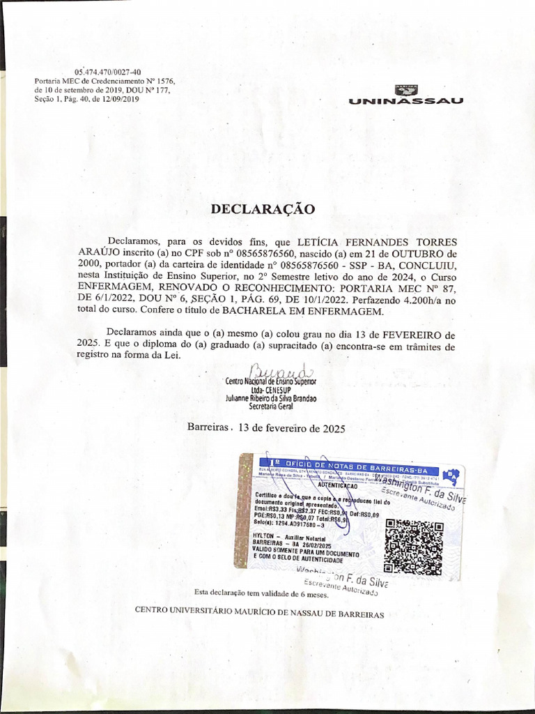 Diploma Autenticado Compactado | PDF