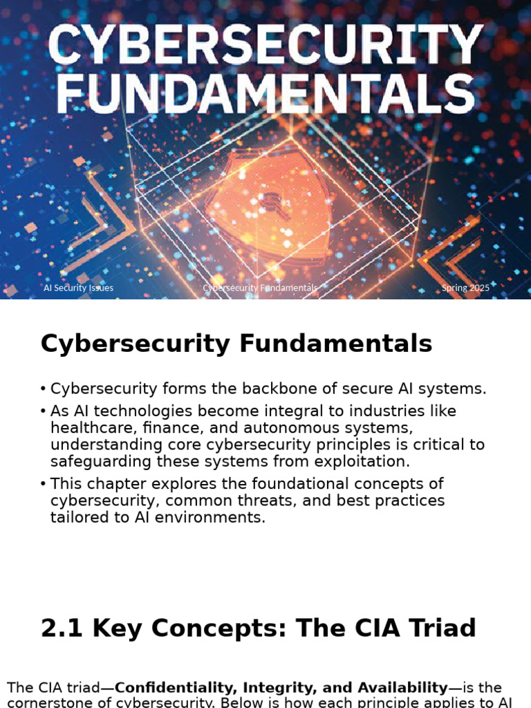 Lecture 2 Cyber Security Fundamentals | PDF | Security | Computer Security
