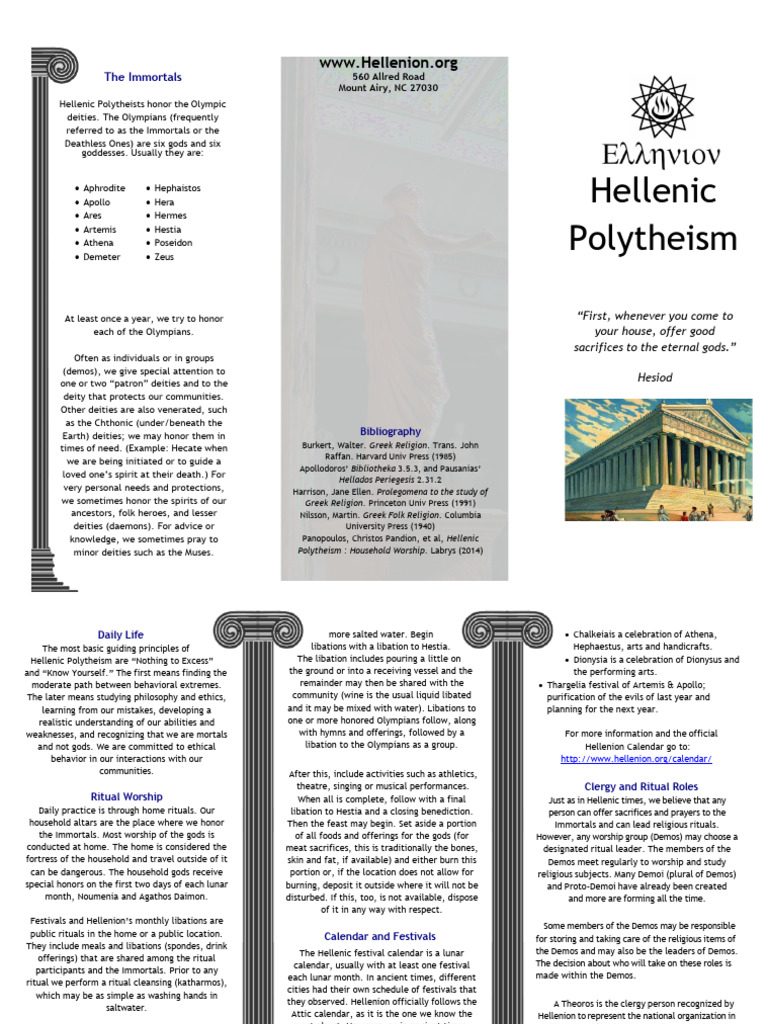 Hellenic Polytheism: Worshiping the Immortals | PDF | Twelve Olympians ...