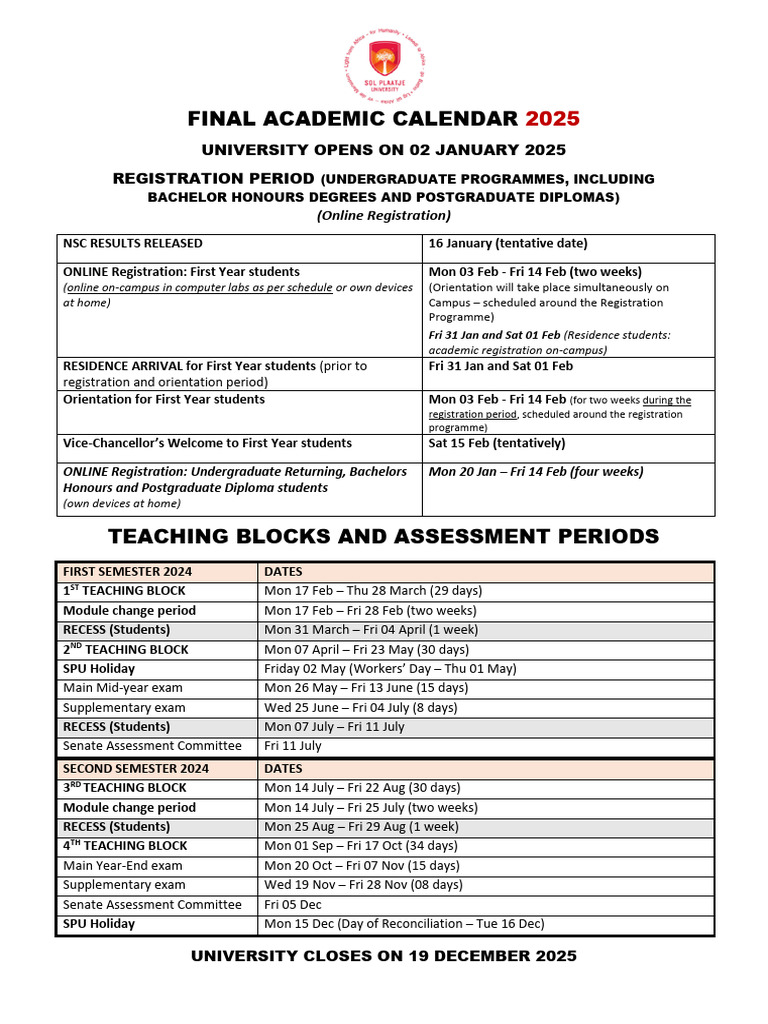 2025 Academic Calendar 002 | PDF | Academic Term | Vocational Education