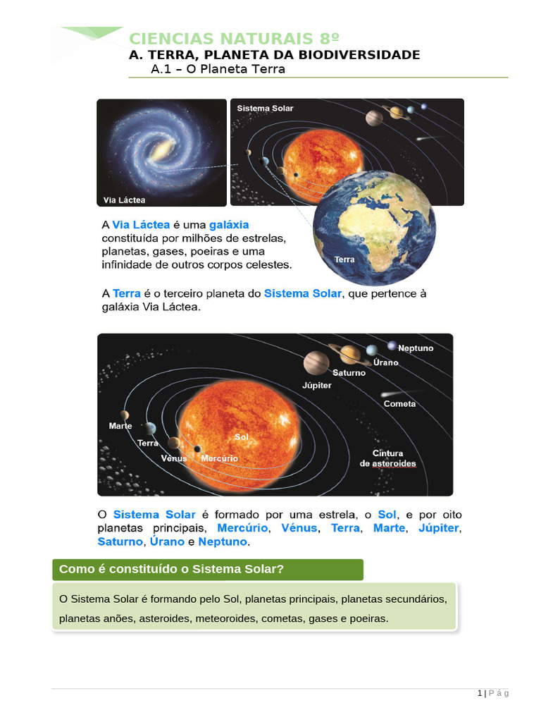 A1 - O Planeta Terra | PDF | Terra | Água