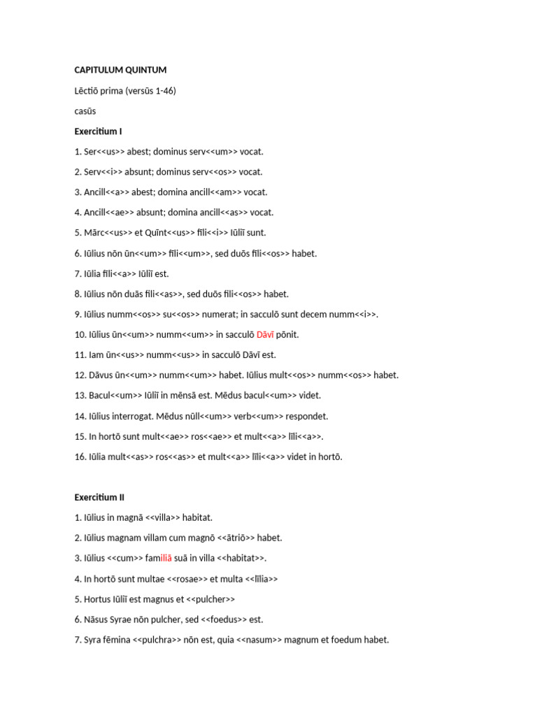 Capitulum Quintum. Villa Romana | PDF