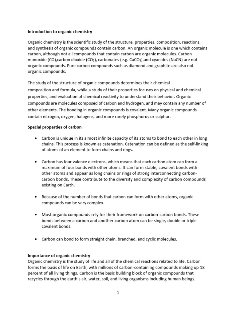 Topic 3-Introduction To Organic Chemistry-1 | PDF | Organic Compounds ...