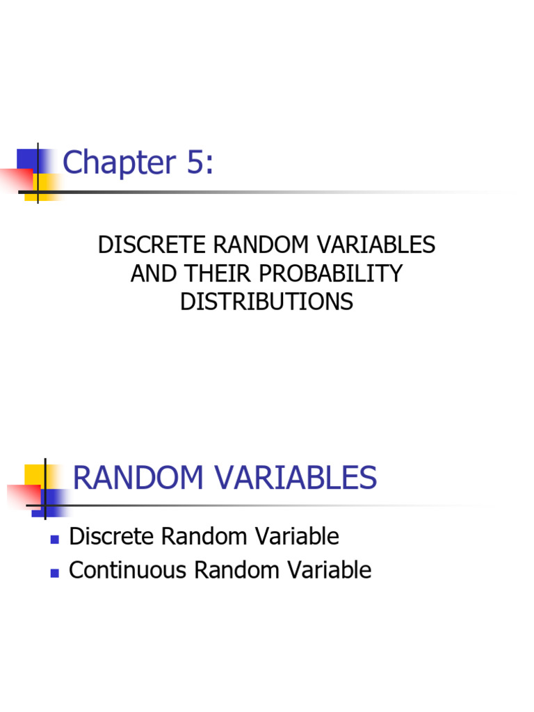 Ch05 Discrete Random Var PDF | PDF | Probability Distribution | Random Variable