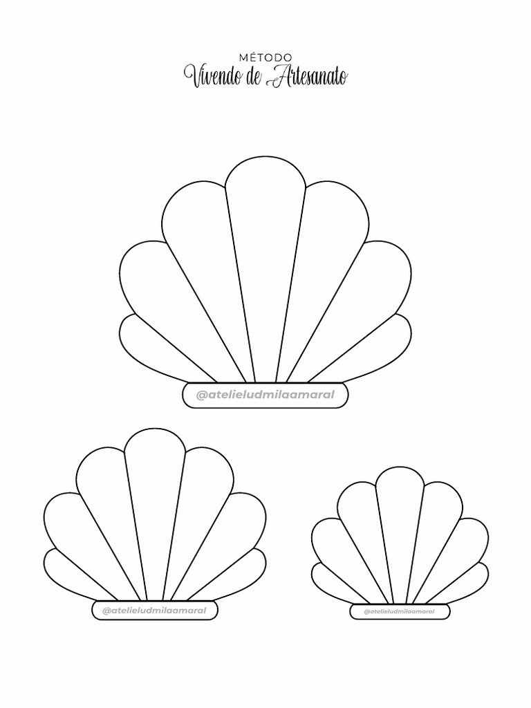 Molde Concha - Método Vivendo de Artesanato-1 | PDF