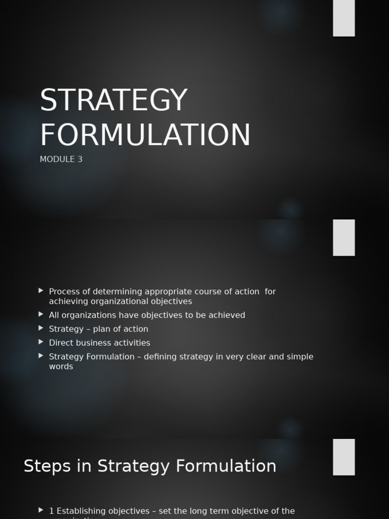 Strategy Formulation | PDF | Strategic Management | Diversification (Finance)