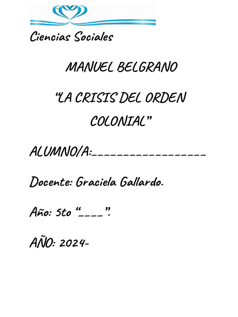Secuencia CRISIS DEL ORDEN COLONIAL | PDF | Imperio español | España