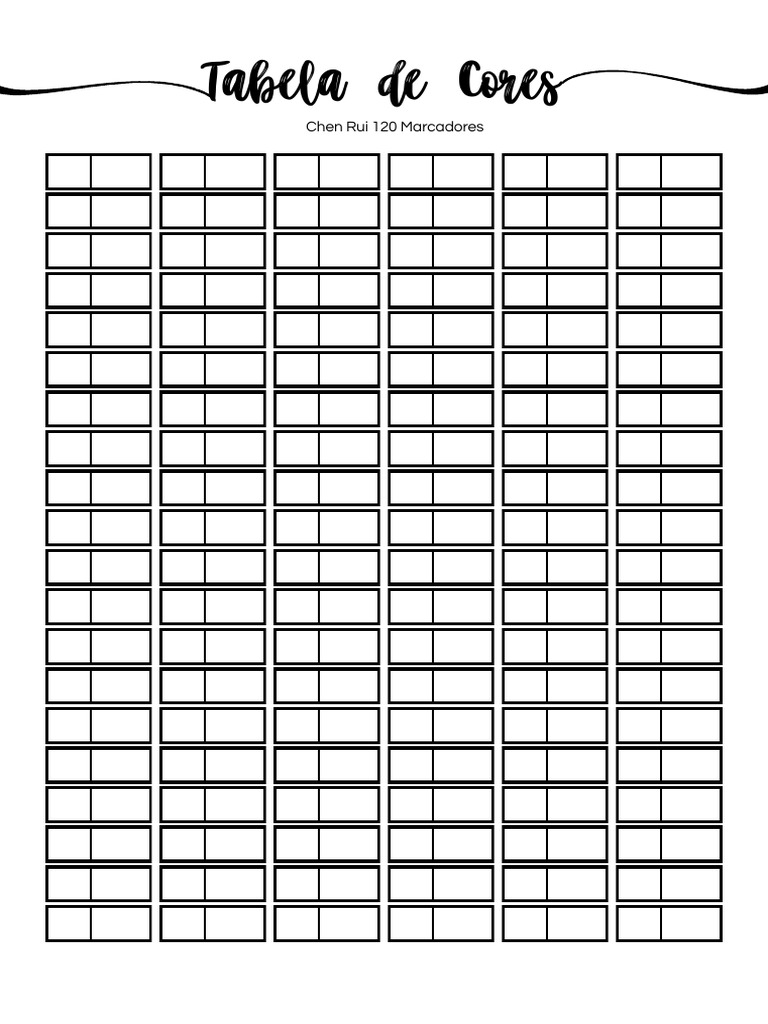 Chen Rui: 120 Marcadores de Colores | PDF