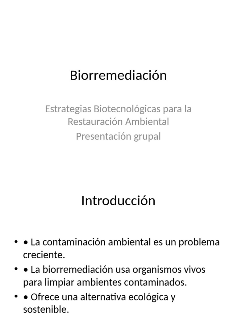 Presentacion_Biorremediacion | PDF