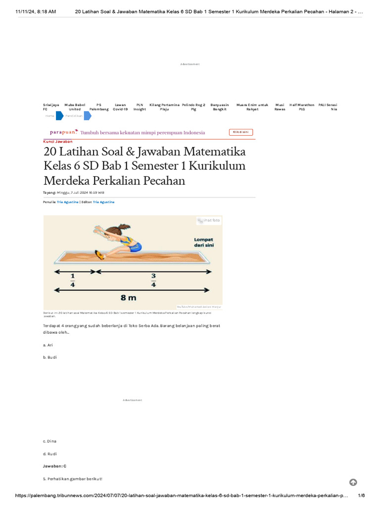 Latihan Soal MTK 2 | PDF