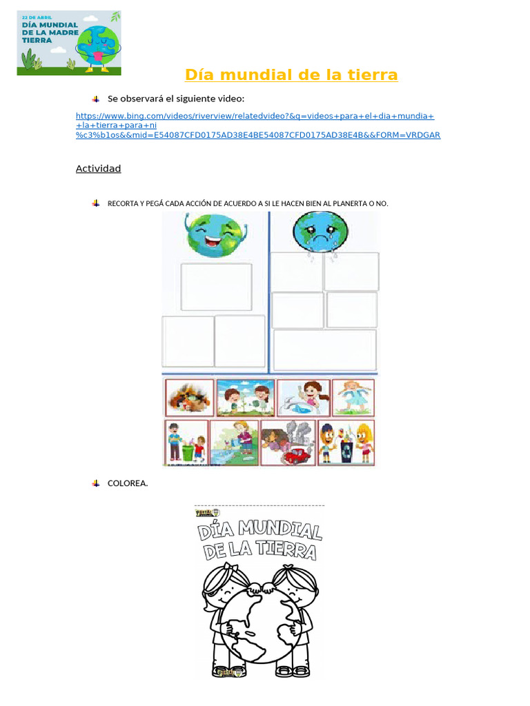 Día Mundial de La Tierra | PDF