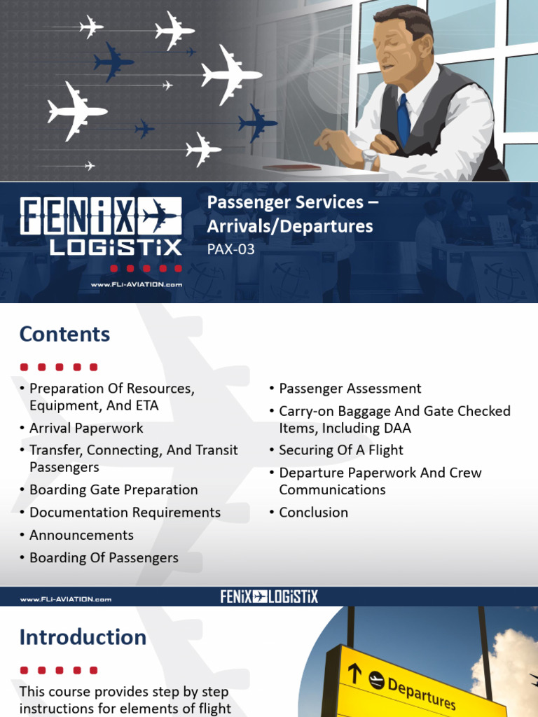 PAX03 - Arrival Departures | PDF