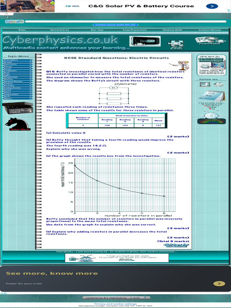 Physics Revision GCSE and A Level Physics Revision Cyberphysics, The ...