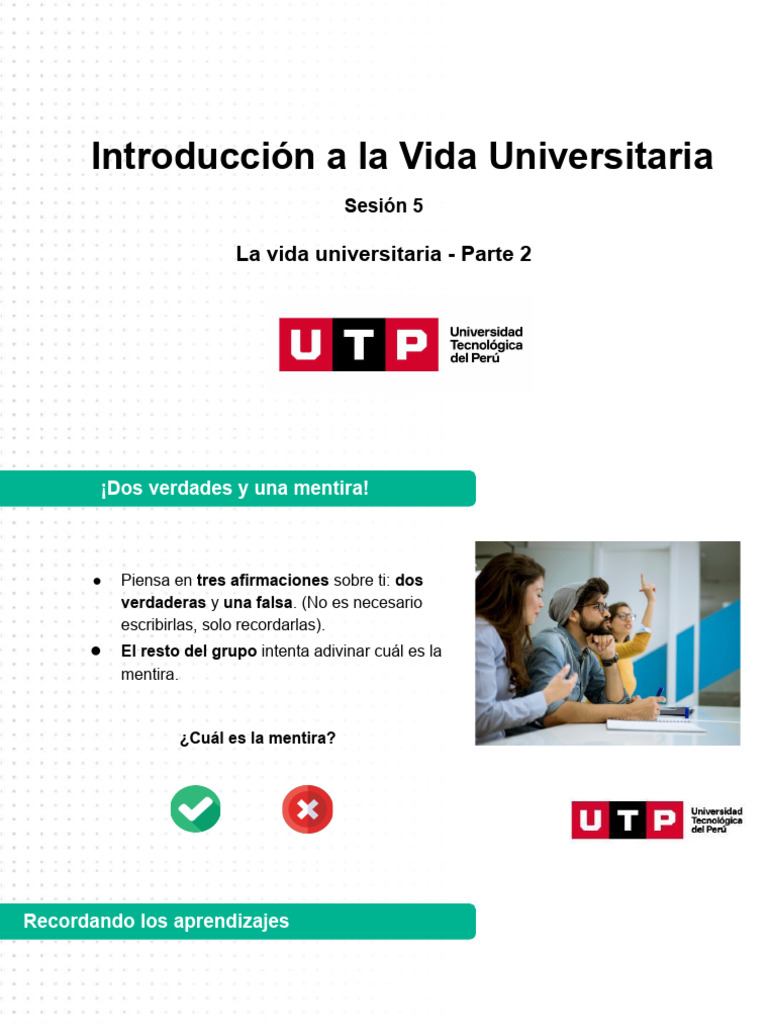 S05_s1 - La vida universitaria Parte II_ _pptx | PDF