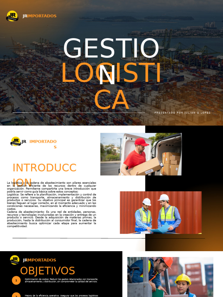 Black and Orange Modern Logistics Corporate Presentation | PDF | Logística | Economias