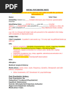 Psychiatry H&P Template Guide | PDF | Cognition | Abnormal Psychology