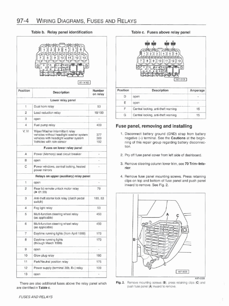 MK4 TDI Relay Diagram | PDF