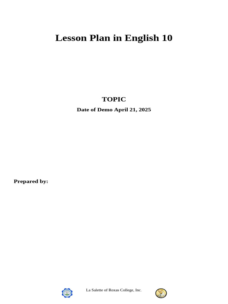 DLP Template 1 | PDF