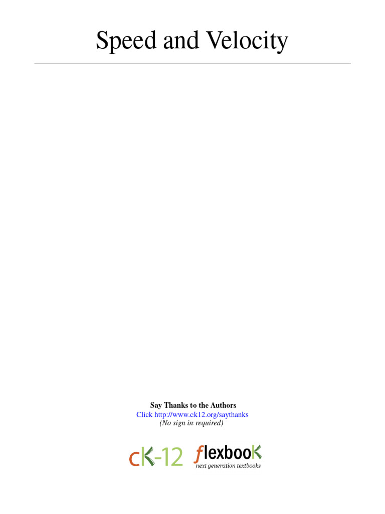 Speed-and-Velocity - of - Motion - of - CK-12-Physical-Science-For ...