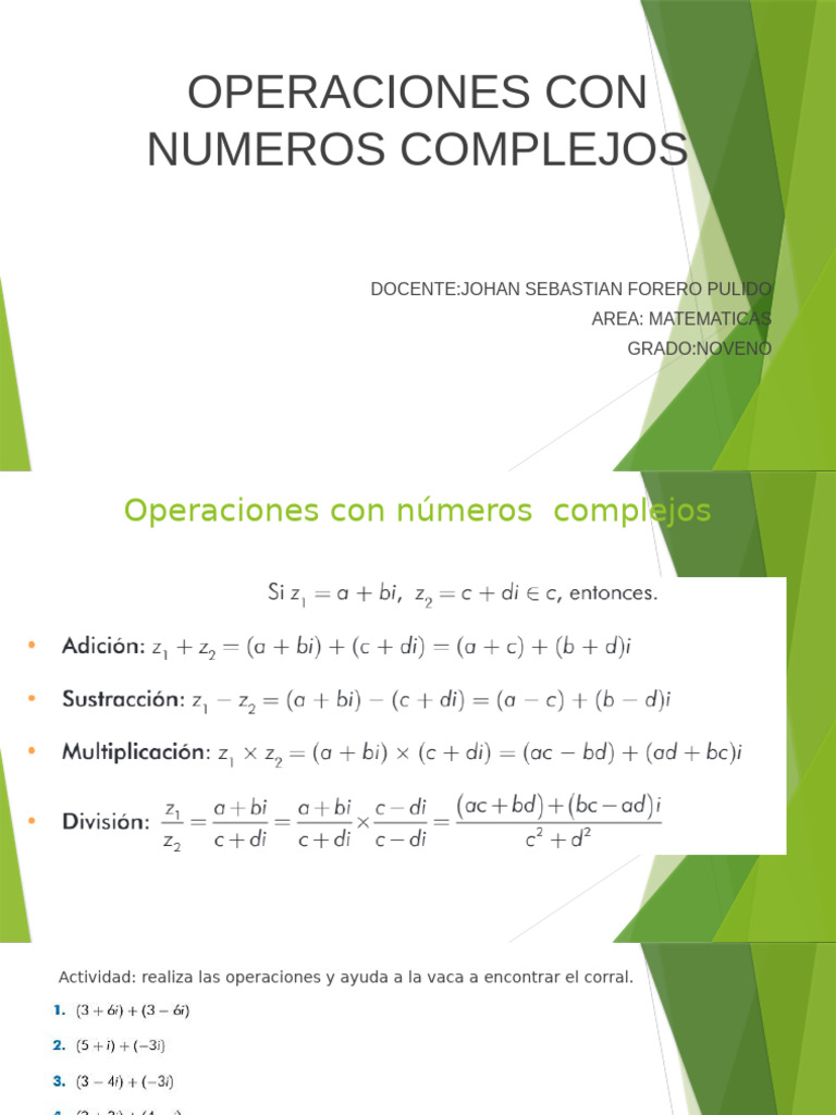 Operaciones Con Numeros Complejos | PDF