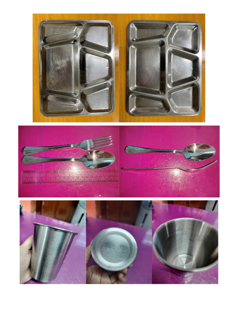 Mess Tray Spoon Fork Cups | PDF