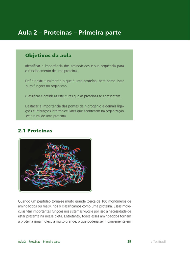Bioquimica e Tec - Tec em Alimentos - PTN | PDF | Proteínas | Aminoácido