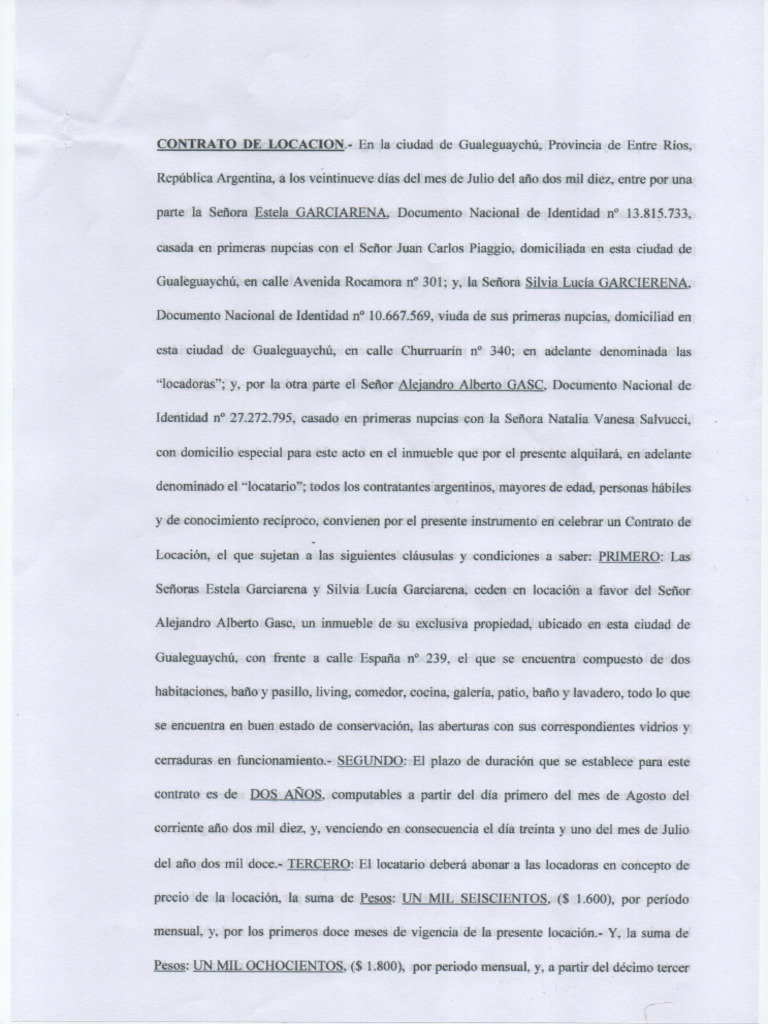 Contrato España 239 | PDF