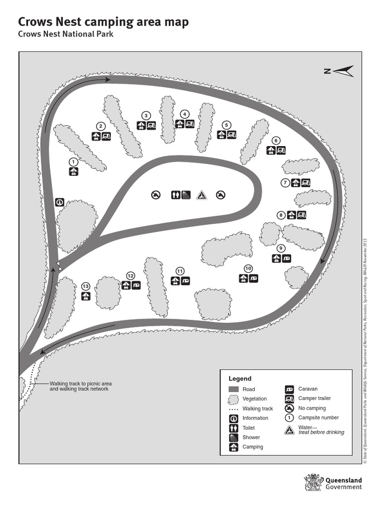 Crows Nest Camping Area Map Guide | PDF
