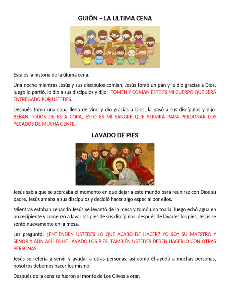 Guión - La Última Cena | PDF