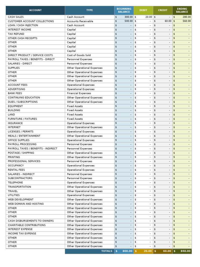 Financial Account Summary Report | PDF | Debits And Credits | Taxes