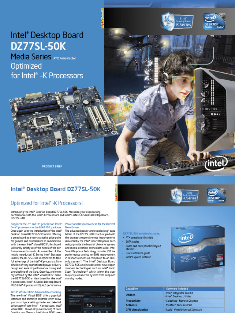 Intel Corporation Desktop Board Dz77sl 50k Media B 1215899 | PDF ...