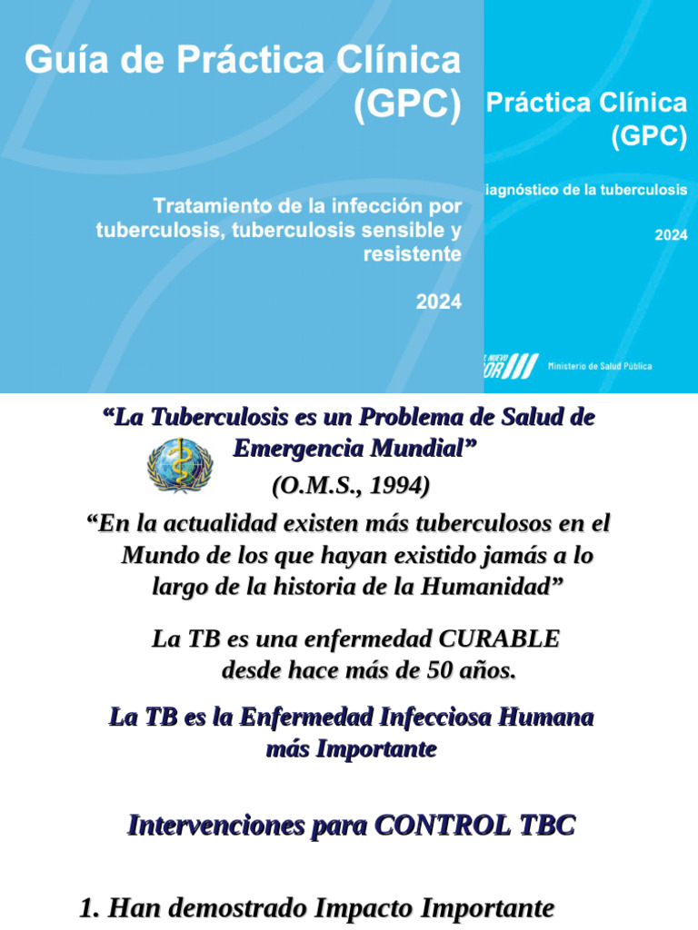 Tratamiento TB - GPC | PDF | Tuberculosis | Medicina CLINICA