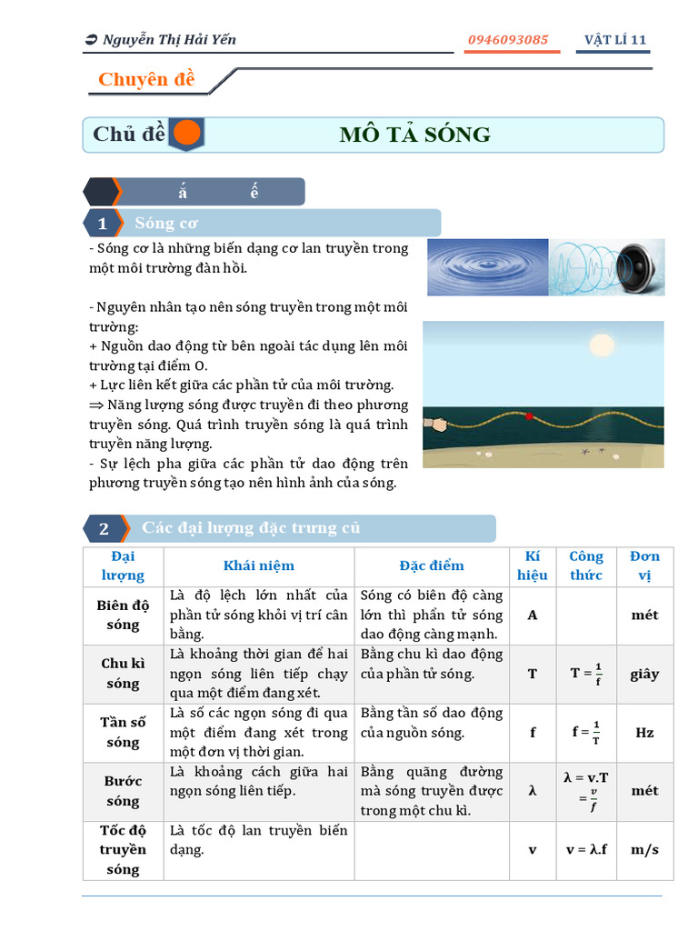 BT11 Chuyên Đề 2 - Sóng - HS -In | PDF