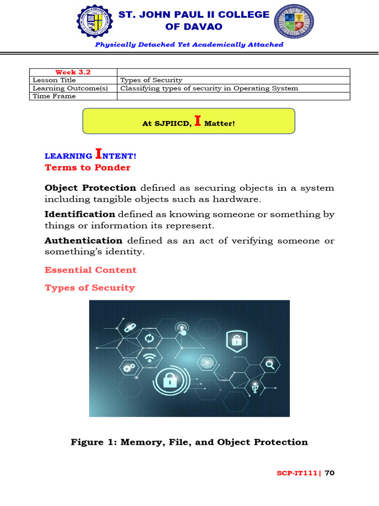 ICT SCP IT111 Types of Security | PDF | Authentication | Password