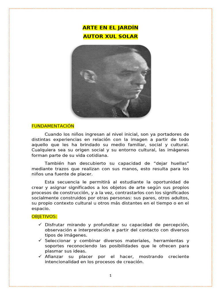 Actividades de Arte para Niños: Xul Solar | PDF | Educación de la ...