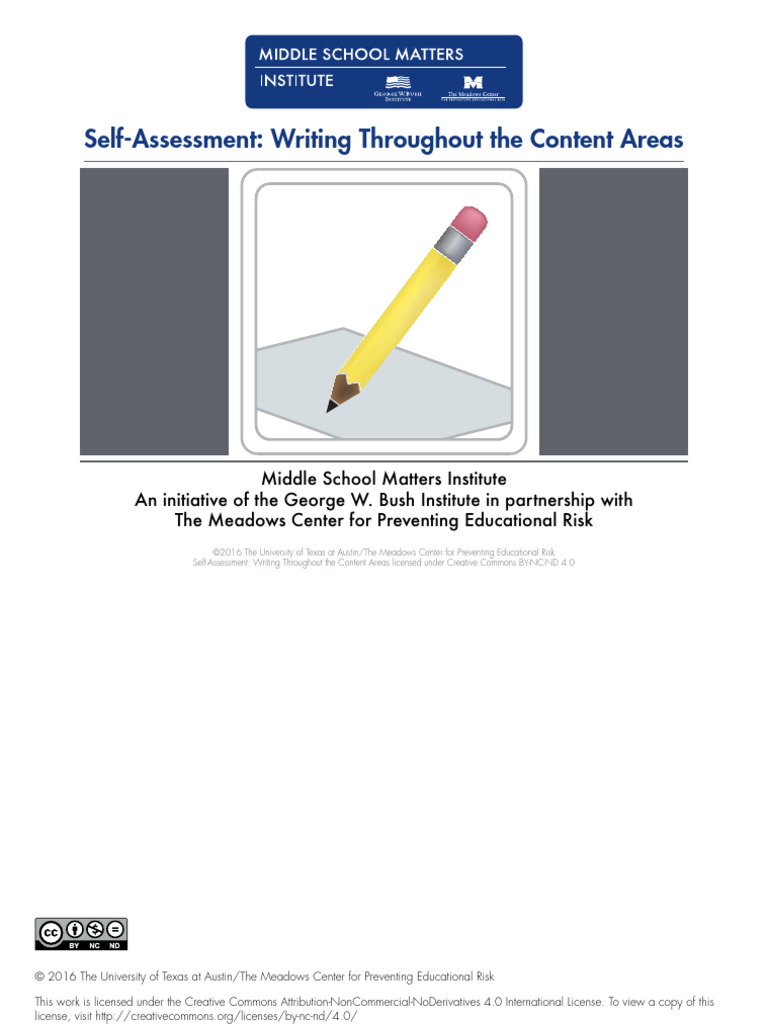 Writing Self-Assessment for Educators | PDF | Teachers | Word Processor
