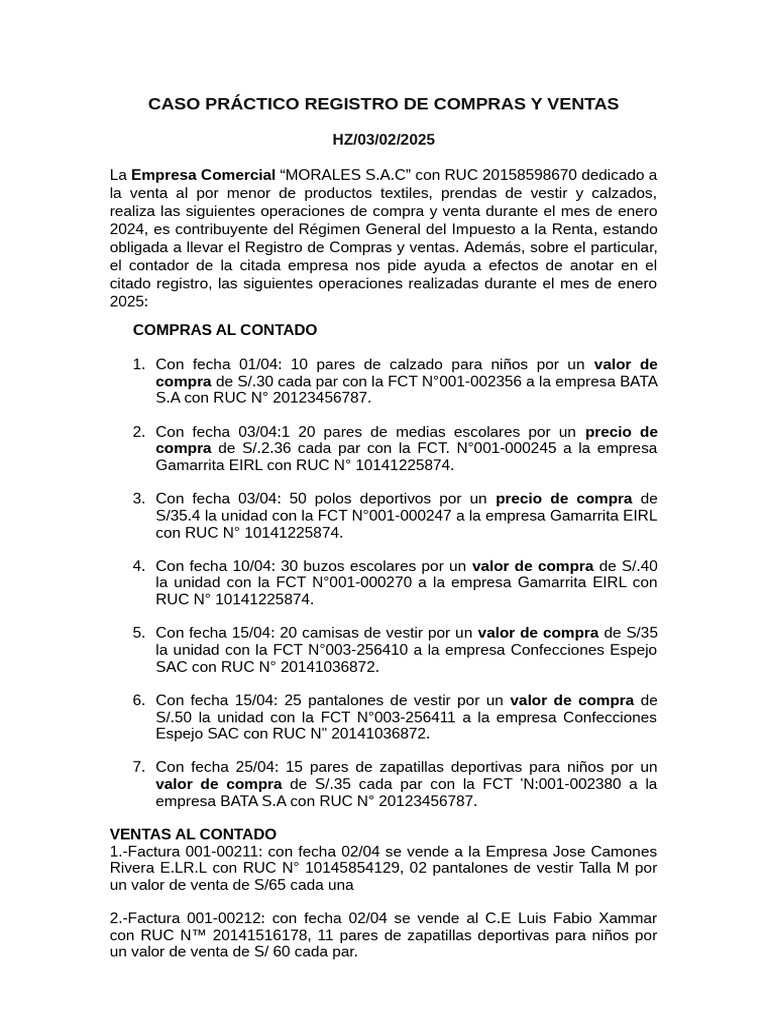 Caso Practico 05 Compras y Ventas | PDF