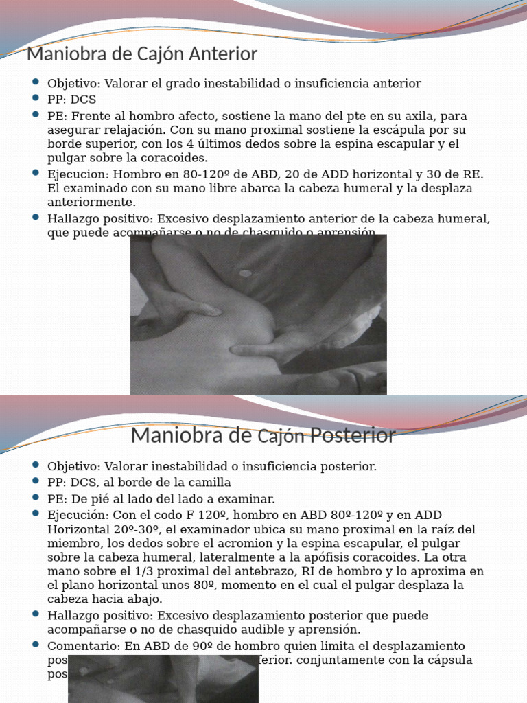 Pruebas de Inestabilidad del Hombro | PDF | Hombro | Codo