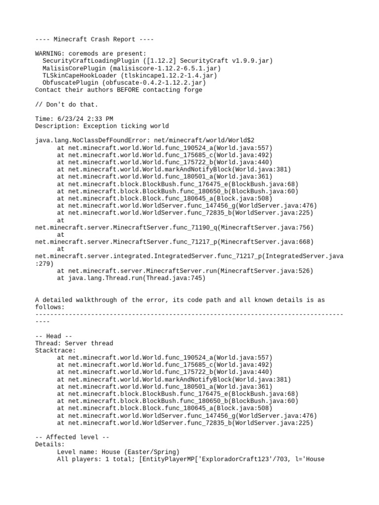 Crash 2024 06 23 - 14.33.18 Server | PDF | Java (Programming Language) | Java Virtual Machine