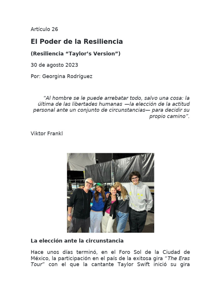 El Poder de la Resiliencia (Georgina Rodríguez) | PDF | Resiliencia psicológica