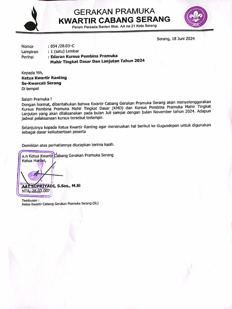 SURAT EDARAN KMD KML 2024 v.2 | PDF