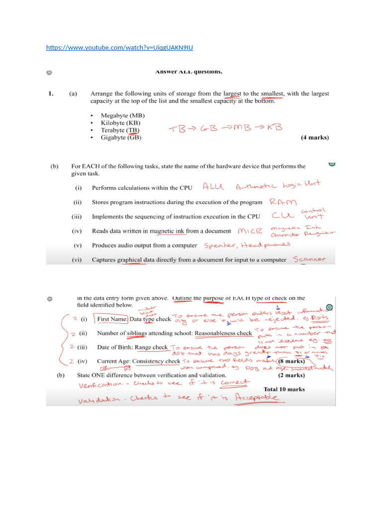 CSEC June 2014 P2 Answers | PDF