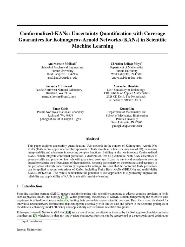 Conformalized-KANs: Uncertainty Quantification With Coverage Guarantees For Kolmogorov-Arnold ...