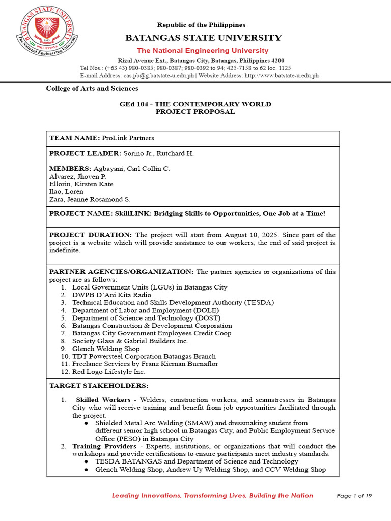 SDG No. 8 ProLink Partners | PDF | Employment | Workforce